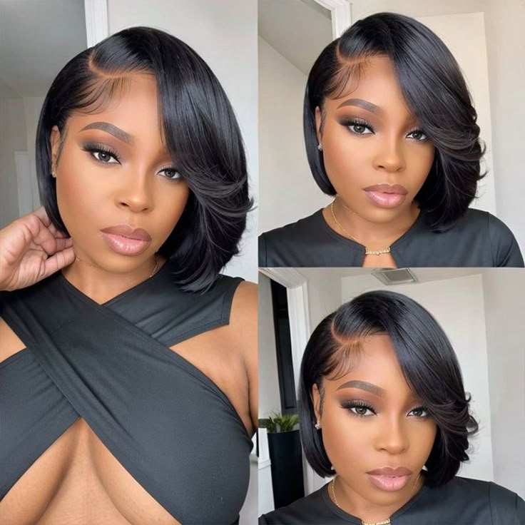 Elle Vane Realistic Lace Glueless Side Parted Bob Wig